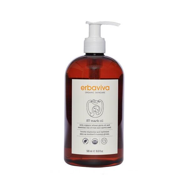 「エルバビーバ　STMオイル　BIG　500mL」は、お腹まわりを中心とする、乾燥が気になるママのボディケアに最適なマッサージオイルです。オーガニックキャロットシードオイル(保湿成分)配合。肌の柔軟性を高め、ハリと潤いを与えます。夜の使用が...