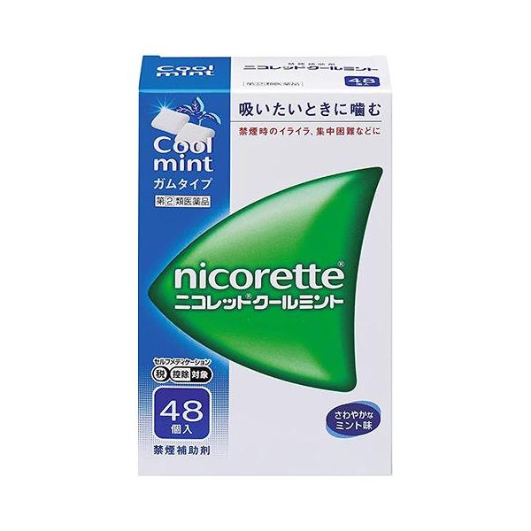 「ジョンソン・エンド・ジョンソン　ニコレットクールミント　48個」は、タバコをやめたいと望む人のための医薬品で、禁煙時のイライラ・集中困難などの症状を緩和します。（タバコをきらいにさせる作用はありません）使用期間は3ヵ月をめどとし、使用量を...