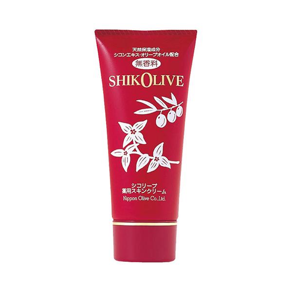「シコリーブ　薬用スキンクリーム　80g 《医薬部外品》」は、さらっとのびてべたつきにくく、乾燥しがちな肌をしっとりすこやかに保つ薬用スキンクリームです。しもやけ・ひび・あかぎれを防ぎ、肌あれ・あれ性にもおすすめです。■メーカー　日本オリー...