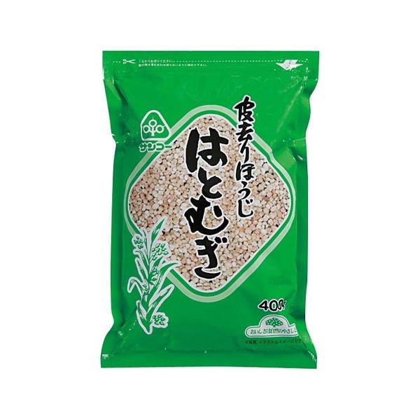 「皮去りほうじはとむぎ　400g」は、良質なハトムギの皮を取り去り、ほうじたものです。■メーカー　サンコー■区分　セレクトフード/食材・加工食品/雑穀