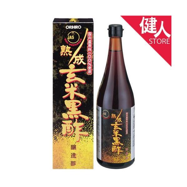 「熟成玄米黒酢　720ml」は、瀬戸内産の玄米と水から匠の技により造られた豊かなコクと風味の熟成玄米黒酢です。玄米のみを原料に使用していますので、玄米黒酢独特のコクと風味をお楽しみいただけます。日頃の美容や健康維持にお役立てください。ＪＡＳ...