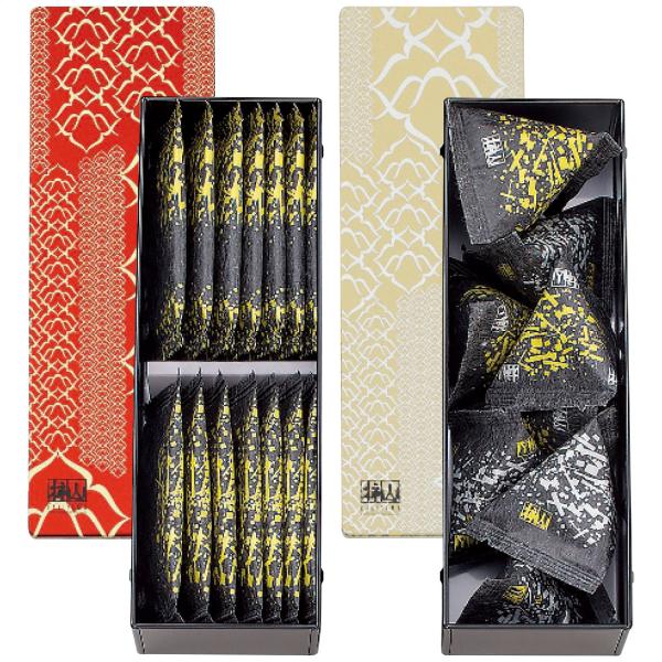 【発売日：2024年03月27日】蒔絵の小箱のような風情に仕立てた化粧缶に代表商品の慶長、慶凰を詰合せました。おかきの定番の味「醤油」や「胡麻」、「塩味」が楽しめる紅缶・真珠缶の組み合わせです。詰合せの小窓から覗く紅白のデザインがおめでたい...