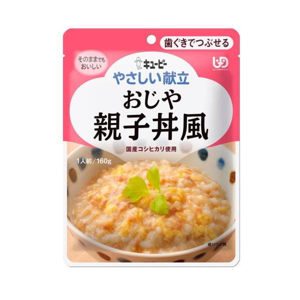 鶏肉と玉ねぎを、ほどよい甘さのしょうゆ味で煮込み、卵でふんわりとじた親子丼風のおじやです。・広告文責（健康デパート・0120-007-773）・メーカー名(キューピー株式会社)・日本製・商品区分（栄養機能食品）