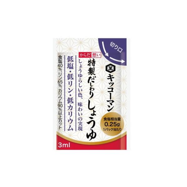 少量でも満足感が得られるように、味とともに色も「こいくちしょうゆ」に近づけました。お刺身やお寿司などにもよく合い、多くのメニューにご利用いただけます。キッコーマンとの共同開発品ですだしの旨味、酸味、香味をうまく活用することが減塩食の成功の秘...