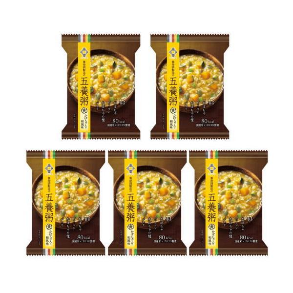 黍とかぼちゃの相性の良さを、和風だしで活かしたほっこりするお粥。「五養粥 黄」は、黍（きび）とかぼちゃを加えた、和風だしがおいしいお粥です。じんわりとしたやさしい味付けにココロもほっこり温まります。1食80kcalと低カロリー※。※ご飯お茶...