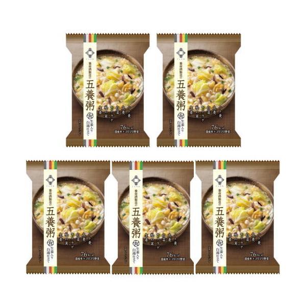 丸麦や松の実の粒々食材をブレンドした生姜白湯仕立てのまろやかなお粥。「五養粥 白」は、丸麦や松の実などの粒々した食感と、生姜がピリッと効いた白湯仕立て。まろやかなスープに絶妙に絡む白菜やキクラゲは、特におススメです。1食76kcalと低カロ...