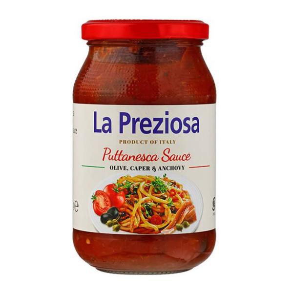 ●「プッタネスカ」とは、イタリアの伝統的なパスタソースのひとつ。●トマトとオリーブオイルをベースに、ケッパーやアンチョビ、唐辛子などで味を整えました。●しっかりした味わいなのでロングパスタやペンネなどに相性が良い一品です。