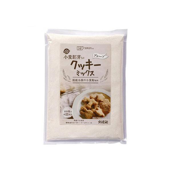 ●シンプルなクッキーミックス。●1袋で直径4cm 約25枚分のクッキーが作れます。●香ばしい小麦胚芽入り。ご家庭で手作りお菓子が楽しめます。●香料・着色料・乳化剤不使用。