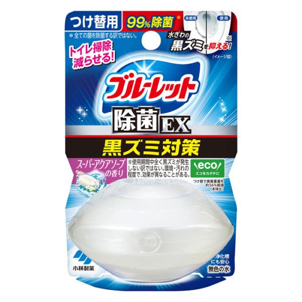 ●液体ブルーレットおくだけ除菌EX ※EXは商品名であり、除菌レベルを表現しておりません。●汚れの付着を抑え、便器のきれいを保ちます。※使用環境・汚れの程度により、効果や持ち期間が異なることがある。水の流れない部分の汚れは防げない。●除菌率...