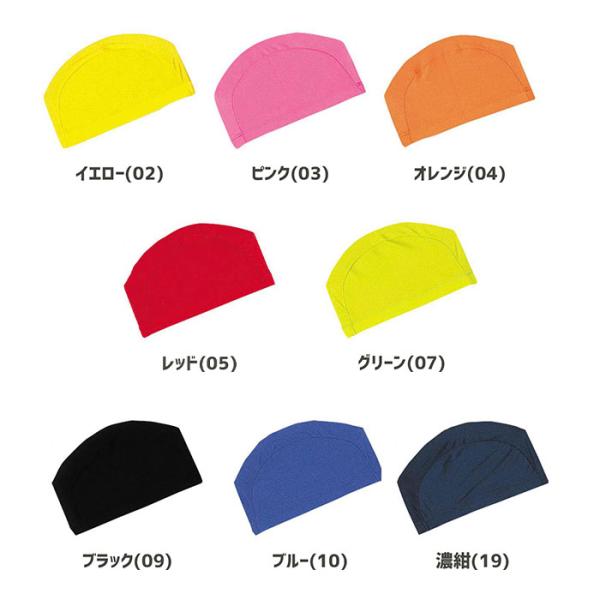 ●ツーウェイ素材でできた水泳帽子。