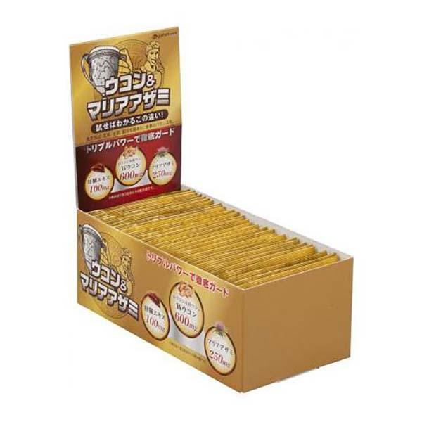 ●「ウコン」にはクルクミンを多く含む秋ウコンミネラルや精油成分を多く含む春ウコンなどをはじめ肝臓エキスやマリアアザミウコンエキスなどをバランスよく配合。●会社の飲み会や付き合いでお酒を頻繁に飲まれる方におすすめします。