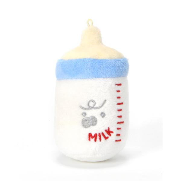 可愛らしいバブバブシリーズが新登場哺乳瓶をイメージしたおもちゃの中にはガサガサ、ピーピーわんちゃんの好奇心をくすぐる楽しい仕掛けが入っています。色展開は2種類