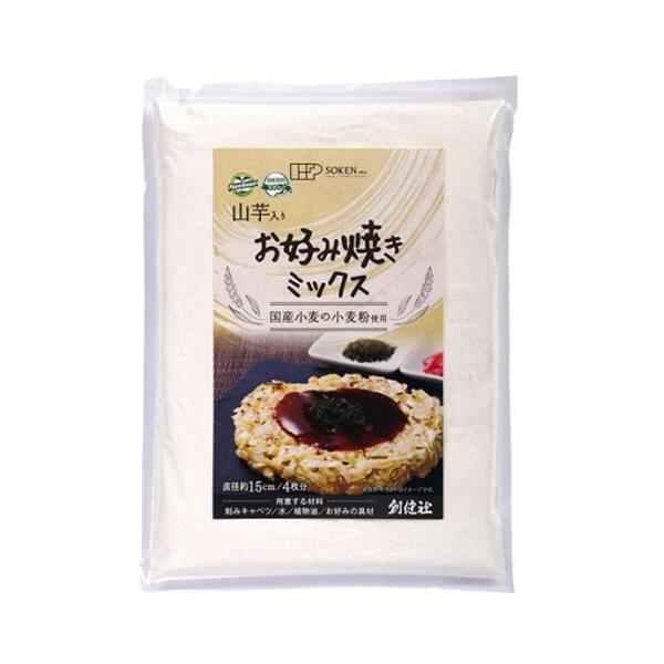 ●国内産原料100%の原料のみで作った純植物性のお好み焼きミックスです。●国産小麦の小麦粉使用。●小麦澱粉、山芋粉、昆布粉末を加えました。●ご家庭で簡単にふんわりとした食感のお好み焼きがお作りいただけます。●動物性原料、食塩不使用。●直径約...