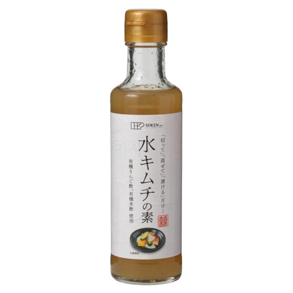 ●乳酸発酵の爽やかな酸味が特徴の水キムチを、ご家庭で手軽に作れるように仕上げた漬物調味液です。●材料はお好みの野菜と本品、水だけ。野菜を切って、本品と水を混ぜて漬けるだけで、さっぱりとした水キムチを手軽にお楽しみいただけます。漬けて約1日後...