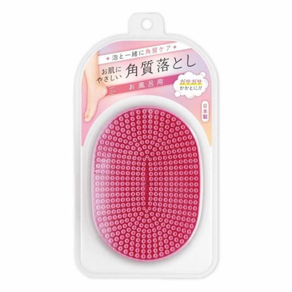 ★爆買★●柔らかすぎず、硬すぎず、丁度いい！新感覚の角質落とし！●弾力のある突起が角質をやさしく削ります。●お肌への刺激が少なく削りすぎ防止にも！●お風呂用。●ガサガサかかとに。