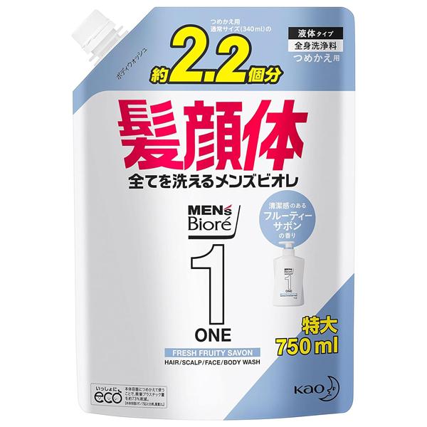 ●つめかえ用、通常サイズ(340ml)の約2.2個分●全身のアブラに、これ1本。●髪、顔、体 超スッキリ!●落ちにくい毛穴の皮脂汚れまで溶かし落とす●ノンシリコーン/パラベンフリー/鉱物油フリー●アミノ酸系洗浄成分配合●清潔感のあるフルーテ...