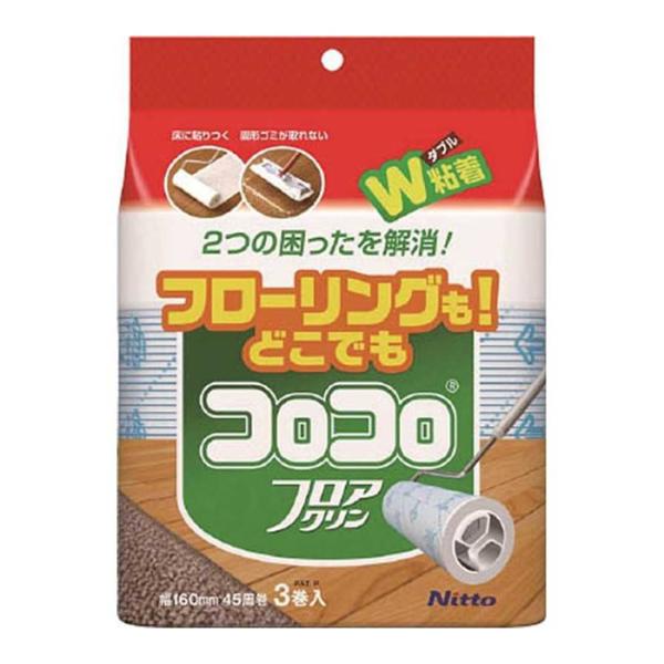●フローリングでも貼りつかずワイパーでは取りきれない大きなゴミもしっかりキャッチします。●フローリングからカーペットまで使えるＷ粘着テープです。●転がす方向が分かる矢印印刷入りです。●特殊ミシン目入りです。
