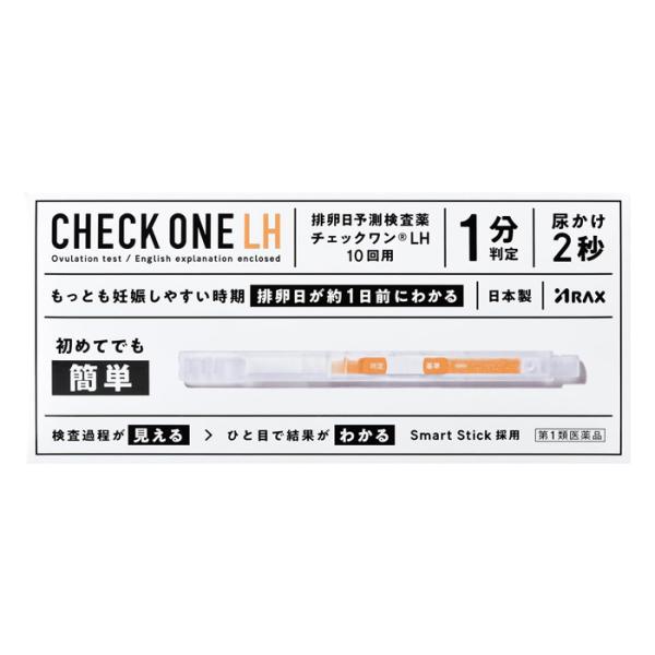 ●初回購入の場合や不明点がある場合は購入前に薬剤師に相談してください。●もっとも妊娠しやすい時期、排卵日が約1日前にわかる、排卵日予測検査薬。●SmartStick採用。●検査過程が見える。●尿かけ2秒。●1分判定。●初めてでも簡単。