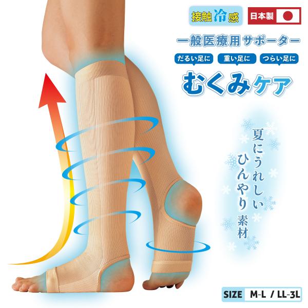 ■発送について・追跡サービスあり、配送状況確認可能・注文状況によって配送方法が異なる場合がございます。夏にうれしいひんやり素材の医療用着圧だるい足、重い足、つらい足のむくみケアに！・一般医療機器の信頼できる着圧サポーター血行を促進、むくみを...