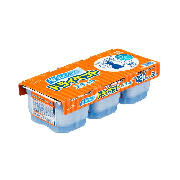 エステー ドライペット スキット 420ml×3個パック 除湿剤しっかり除湿 湿気対策 4901070910168 防虫剤・除湿剤:除湿剤:タンクタイプ:タンクタイプ広告文責：アットライフ株式会社TEL 050-3196-1510 ※商品パ...