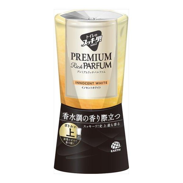 アース製薬 トイレのスッキーリ! Sukki-ri! プレミアムリッチ パルファム イノセントホワイト 400mlスッキーリ！史上最も香るアロマリッチタイプ ホワイトフローラルムスク 4901080695215 芳香剤・消臭剤:トイレ用広告...