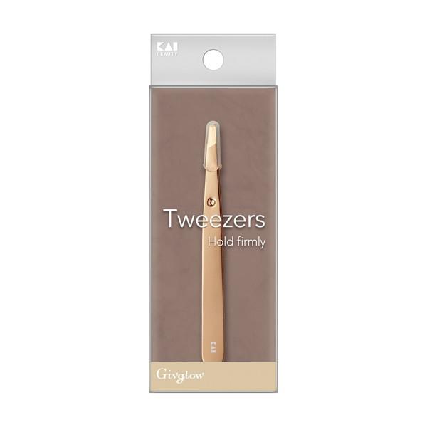 貝印 HC3905 Givglow ツィザー TWEEZERS CHAMPAGNEGOLD シャンパンゴールド 毛抜き4901601080230毛ぬき 力を入れても先端が開きにくい設計で、しっかりムダ毛をつかめます。化粧品・化粧小物:メイク...