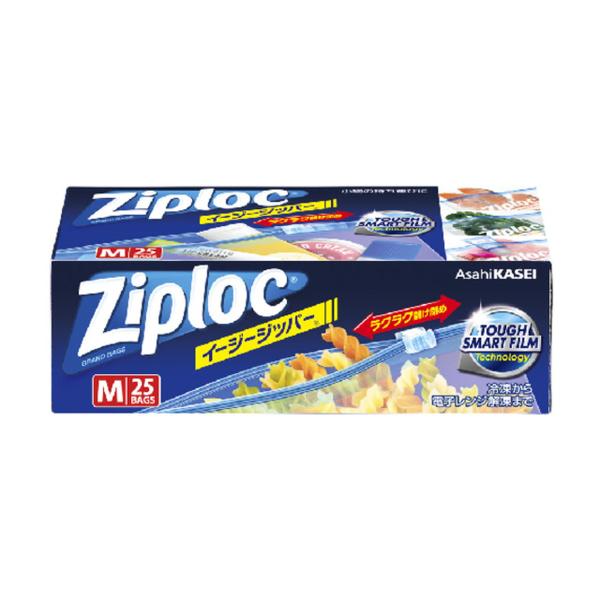 旭化成ホームプロダクツ ジップロック イージージッパー M  大容量品 25枚入スライド式ジッパーだから開け閉め簡単！ ZIPLOC 4901670116083 キッチン・お掃除用品:お弁当・テーブル用品:保存容器・保存袋:ジッパーバック広...