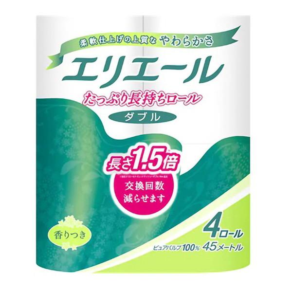 大王製紙 エリエール トイレットティシュー コンパクト ダブル 4ロール入ふっくらやわらかな肌ざわり トイレットペーパー 4902011114492 紙製品:トイレットペーパー:パルプ広告文責：アットライフ株式会社TEL 050-3196-...