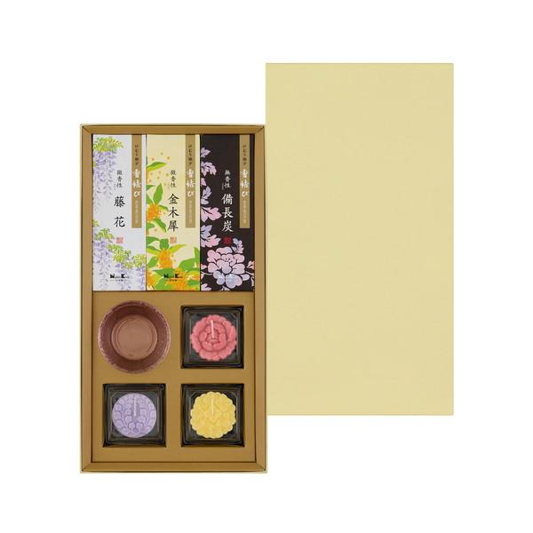 日本香堂 香結び 進物 浮きローソクセット 包装品4902125269545お線香３種類と浮きローソクがセットになった贈答用のお線香線香ローソク・アロマ:お線香広告文責：アットライフ株式会社TEL 050-3196-1510※商品パッケージ...