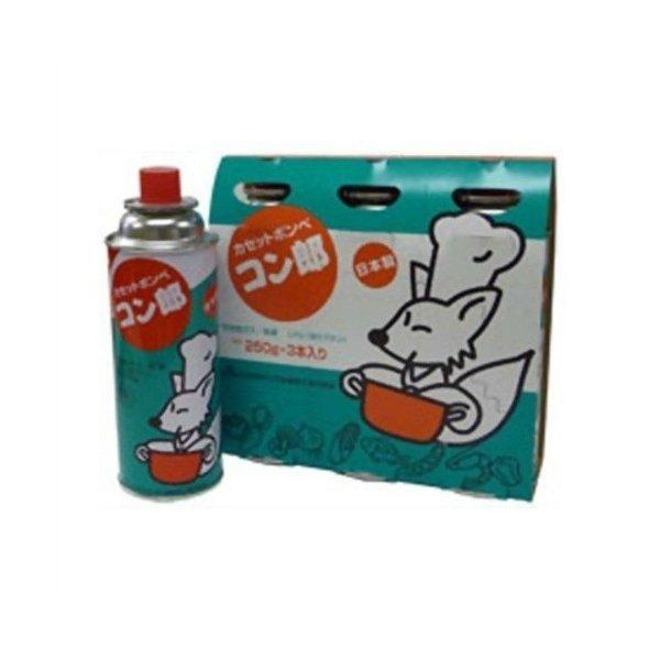カセットボンベ コン郎 250g*3本入ブランド：コン郎販売・製造元：東海カセット式卓上コンロ「コン郎」専用のカセットボンベです。3本入り。成分LPG(液化ブタン) 火気と高温に注意高圧ガスを使用した可燃性の製品であり、危険なため、下記の注...