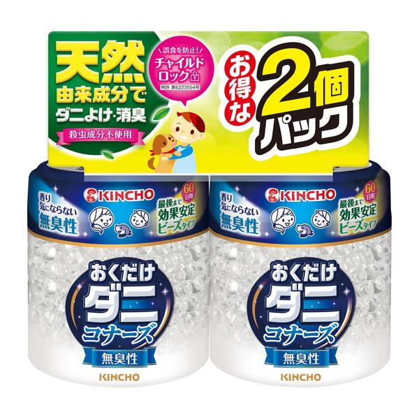 大日本除虫菊 金鳥 キンチョー おくだけ ダニコナーズ ビーズタイプ 60日用 無臭性 2個パック4987115543959ニオわずダニよけ＆消臭 無香料虫よけ・殺虫・園芸品:ダニ広告文責：アットライフ株式会社TEL 050-3196-15...