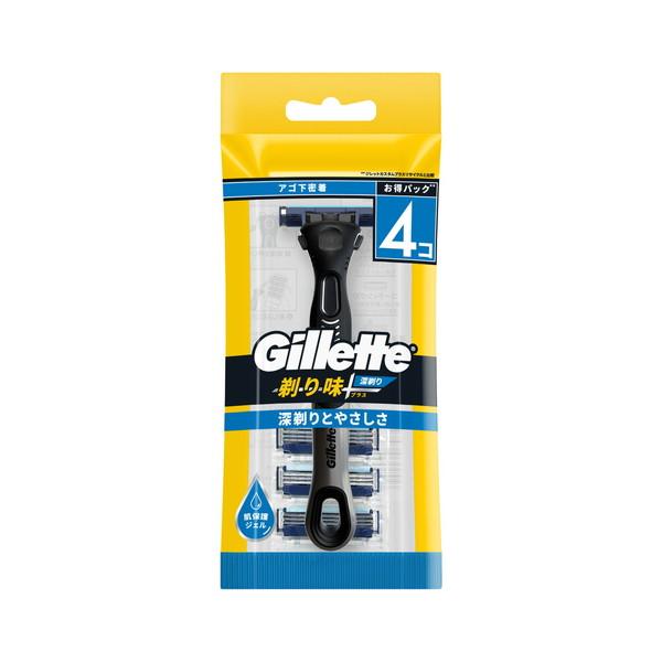 P&amp;G ジレット 剃り味 +プラス 深剃り 3Bホルダー付4987176342164使い捨てカミソリより刃の剃り味2.4倍長持ち！男性用化粧品・日用品:男性用カミソリ:ホルダー広告文責：アットライフ株式会社TEL 050-3196-...