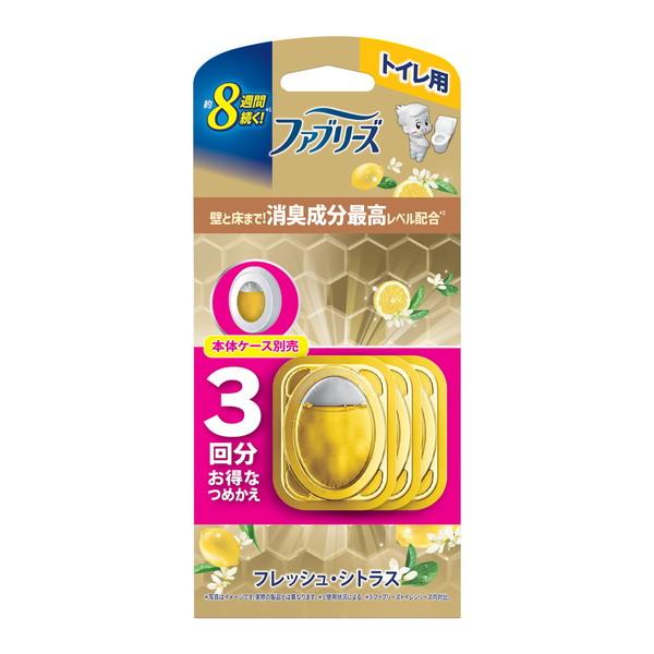 P&amp;G ファブリーズ トイレ用 消臭剤 プレミアムシリーズ フレッシュシトラス 詰替 3回分4987176343291２５年秋はプレミアムシリーズから、つめかえタイプを新発売！芳香剤・消臭剤:トイレ用広告文責：アットライフ株式会社T...