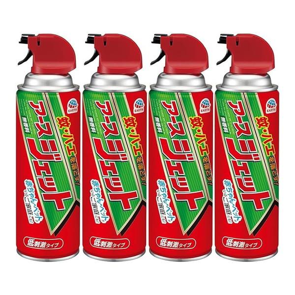 アース製薬 アース ジェット 450mL × 4本パック 蚊 ハエ4901080096814低刺激・無香料タイプの蚊・ハエ用駆除スプレー。 アースジェット■虫よけ・殺虫・園芸品:ハエ・蚊:エアゾール広告文責：アットライフ株式会社TEL 05...