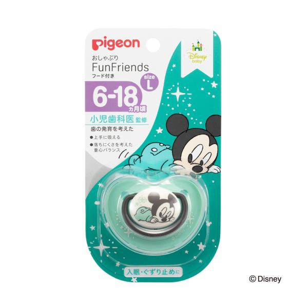 ピジョン おしゃぶり FunFriends 6-18ヵ月 サイズL ミッキー柄おくちの発達研究から生まれたおしゃぶり 4902508135658 ベビー用品・オムツ:育児用品広告文責：アットライフ株式会社TEL 050-3196-1510 ...
