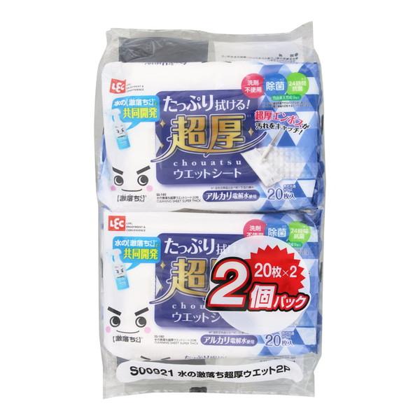 レック 激落ちくん 水の激落ちくん 超厚ウエットシート 20枚×2個パック4903320160125しっかり拭けてたっぷり使える超厚手のエンボスシート　ザラ付きべたつきを1枚で一掃します広告文責：アットライフ株式会社TEL 050-3196...