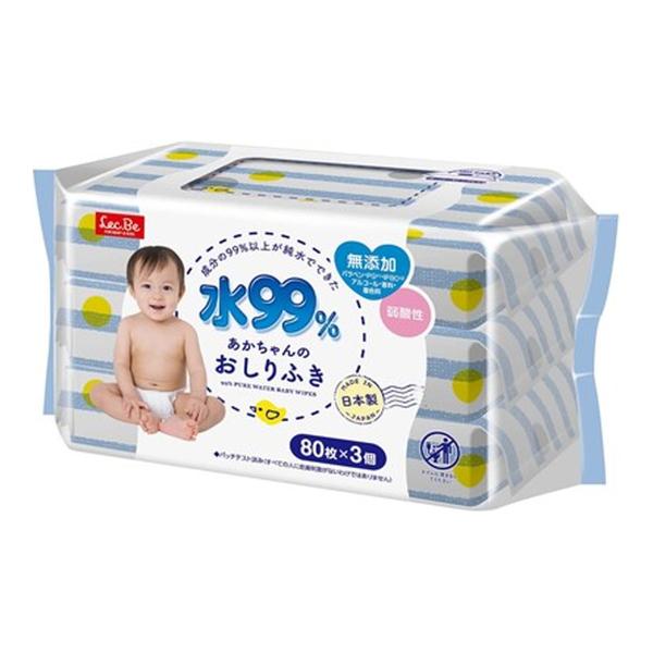 レック 水99 あかちゃんのおしりふき 80枚×3袋成分の99％以上が純水でできたおしりふき 育児 赤ちゃん シート おしりふき 無添加 4903320485679 広告文責：アットライフ株式会社TEL 050-3196-1510 ※商品パ...