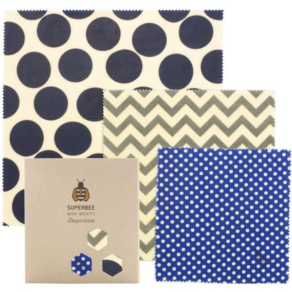 オーガニック100%SuperBee エコラップは再利用可能のミツロウで作られたラップです。 GOTS認定100％オーガニックコットン生地、持続可能な方法で収穫されたミツロウ、オーガニックココナッツオイル、そしてゴールデンツリーレジンを使用...