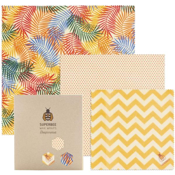 オーガニック100%SuperBee エコラップは再利用可能のミツロウで作られたラップです。 GOTS認定100％オーガニックコットン生地、持続可能な方法で収穫されたミツロウ、オーガニックココナッツオイル、そしてゴールデンツリーレジンを使用...