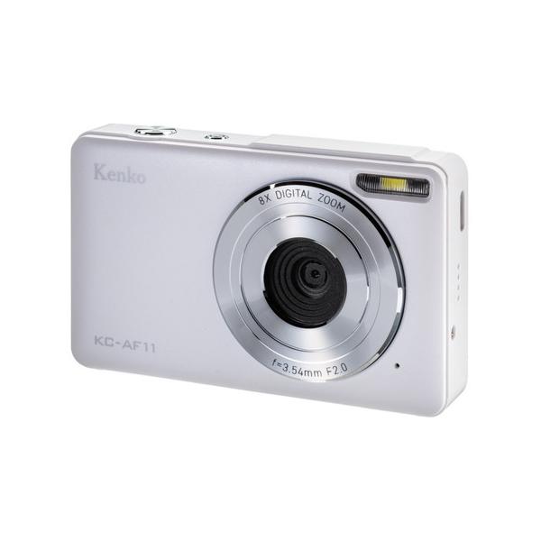 【即配】KC-AF11 WH ホワイト  Kenko デジタルカメラ ★microsdhc32gb付★ ケンコートキナー KENKO TOKINA【送料無料】デジカメ入門機 かんたん エントリー 初心者用 ギフト プレゼント