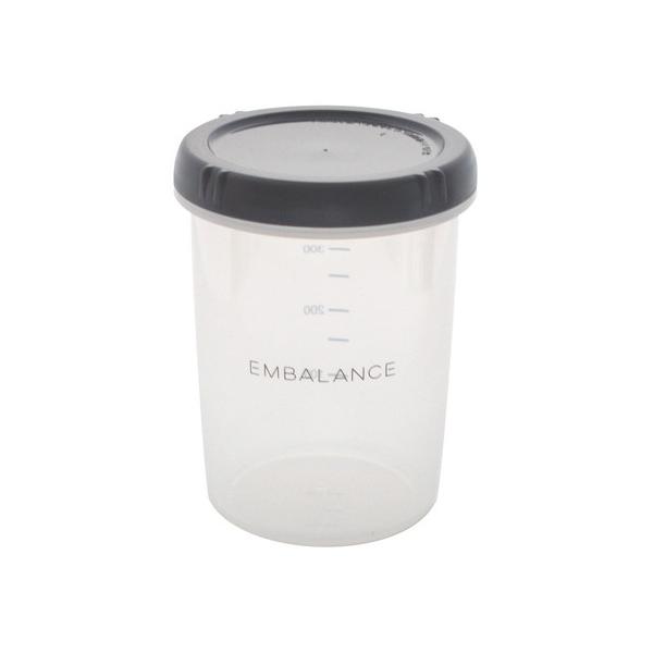 ■商品名：EMBALANCE DEEP ROUND CONTAINER（エンバランスディープラウンドコンテナ）■カラー：グレー■内容量：500ml■サイズ：S（Φ91×高さ117mm）■メーカー：エンバランス■素材：本体・フタ ポリプロピレ...
