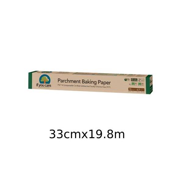 ■商品名：ベーキング用クッキングペーパー■サイズ：（ロールタイプ）長さ19.8mx幅33cm■メーカー：イフユーケア■原材料：資源管理林木材