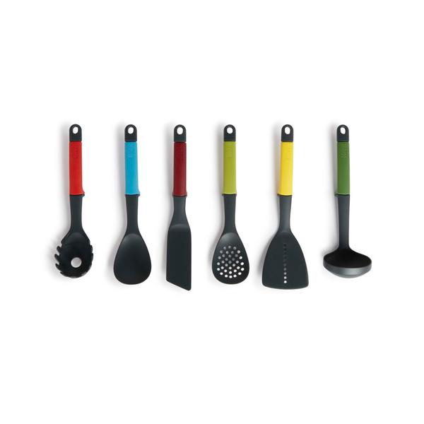 ■商品名：ジョセフジョセフ・エレベート （DB5250）■メーカー：ドリームブロッサム■中国製■対象年齢：3歳頃から■サイズ・数量：シリコン・プラスチック、スタンド7.4×h21cm■商品詳細：回転式収納スタンド付き。6種類のキッチンツール。