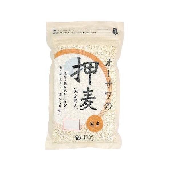 オーサワの押麦（5分搗き）(300g)　国内産特別栽培大麦五分搗き甘味があり、食べやすい