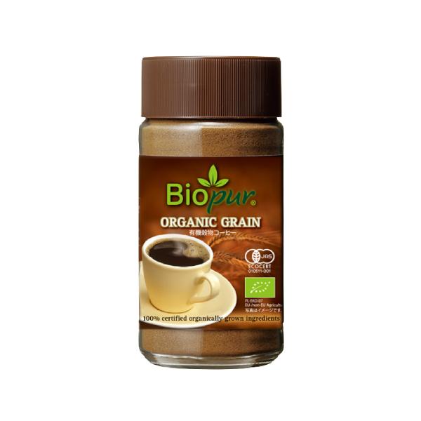 ビオピュール・穀物コーヒー（100g）　有機穀物をバランスよくブレンド。香ばしくまろやかな風味。ノンカフェイン