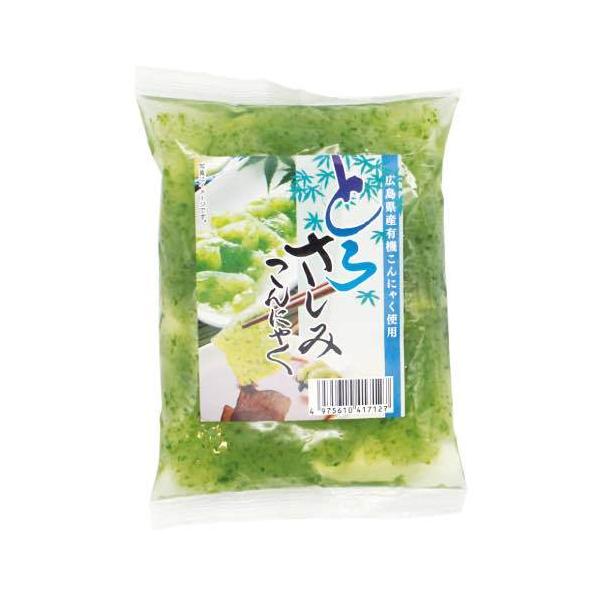 ■商品名：有機こんにゃく粉使用とろさしみこんにゃく■内容量：100g■メーカー：中尾食品工業■原材料：有機こんにゃく粉（国産）、でん紛（さつまいも（国産））、あおさ粉（あおさ（国産））／水酸化カルシウム（蒟蒻用凝固剤）■賞味期限：開封前：1...