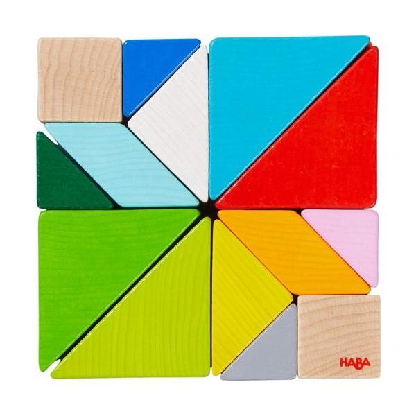 ■商品名：ハバ・タングラムブロック （HA305778）■メーカー：ハバ/HABA■生産国：ドイツ■対象年齢：3歳頃から■サイズ・数量：三角柱（緑）9.5×5×5cm 21ケ入り■原材料：ブナ■商品詳細："Build Build, and ...