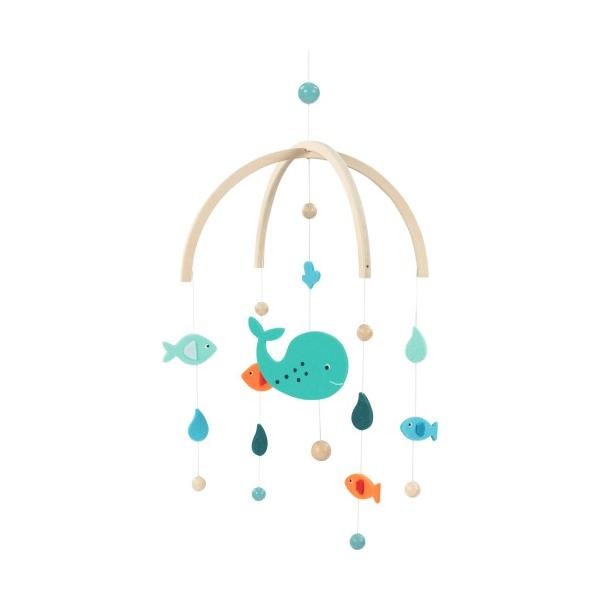 ■商品名：モビール・青いくじら （GK2869）■メーカー：ゴルネストアンドキーセル/Gollnest &amp; Kiesel GmbH &amp; Co. KG■輸入元：ドイツ■サイズ・材質：長さ約30cm・幅約25cm／合板・フェルト...