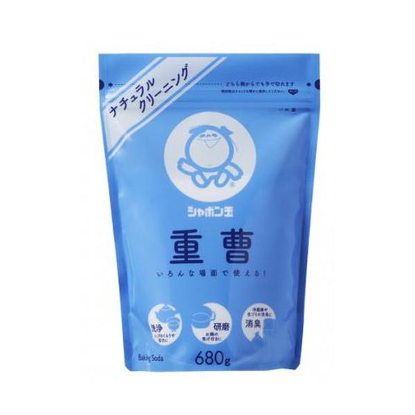 ■商品名：シャボン玉　重曹■メーカー：シャボン玉石けん■成分：炭酸水素ナトリウム（重曹）99%以上■主な使い方：重曹は粒子が細かく水に溶けにくく、柔らかい結晶のためクレンザー（磨き粉）として使えます。また、冷蔵庫や生ゴミ、靴箱や排水溝の脱臭...