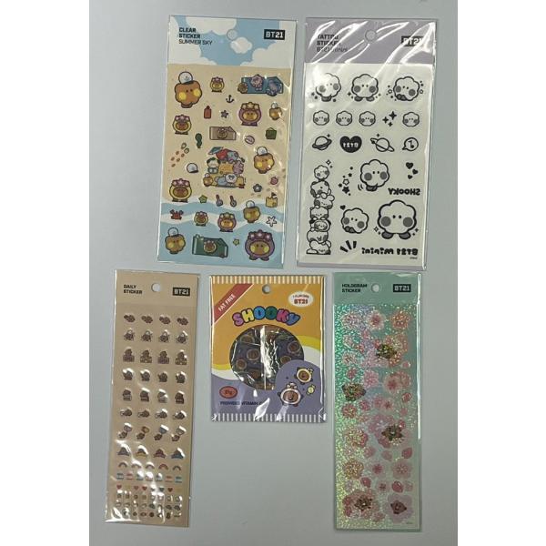 ※15時までの決済完了で当日発送！   全国送料無料です！構成品BT21 minini TATTOO STICKERBT21 BABY DAILY STICKERBT21 HOLOGRAM STICKER [CHERRY BLOSSOM]B...
